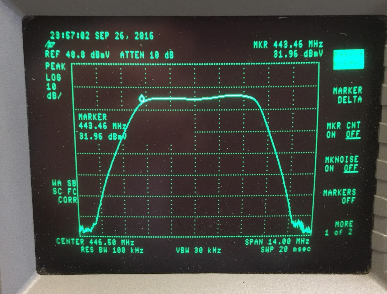 A 70cm DATV TX filter using a cheap Chinese duplexer