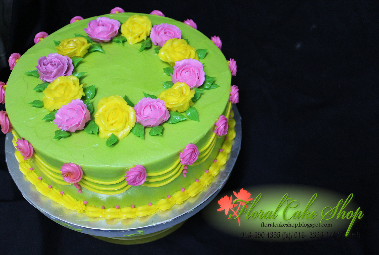 Floral Cake Shop: Kek Kahwin 1 tier