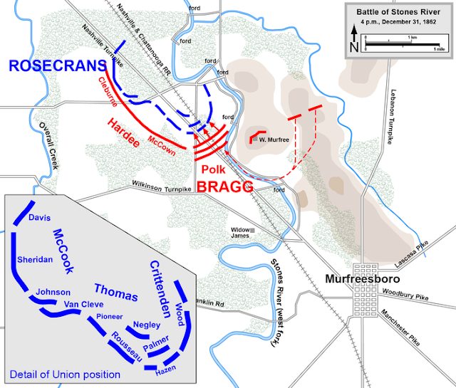 ONCE A CIVIL WAR: December 31, 1862---The Battle of Stones River: Day One