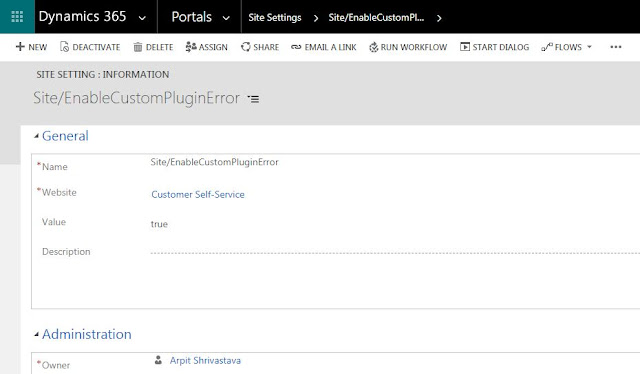 Arpit's Dynamics 365 Blog: Display Dynamics 365 Plugin Errors on Portal Arpit's Dynamics 365 Blog: Display Dynamics 365 Plugin Errors on Portal