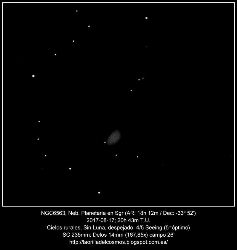 La orilla del Cosmos: NGC6563 - Nebulosa planetaria en Sagittarius
