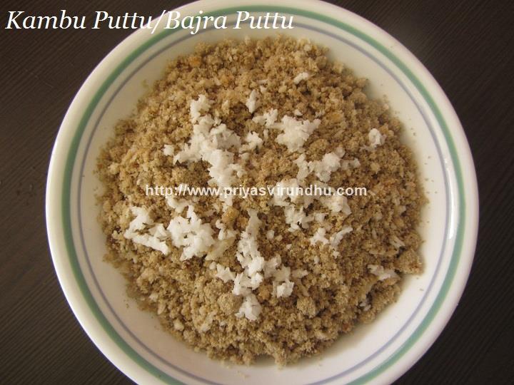 Priya's Virundhu: Kambu Maavu Puttu Recipe/Pearl Millet Flour Puttu ...