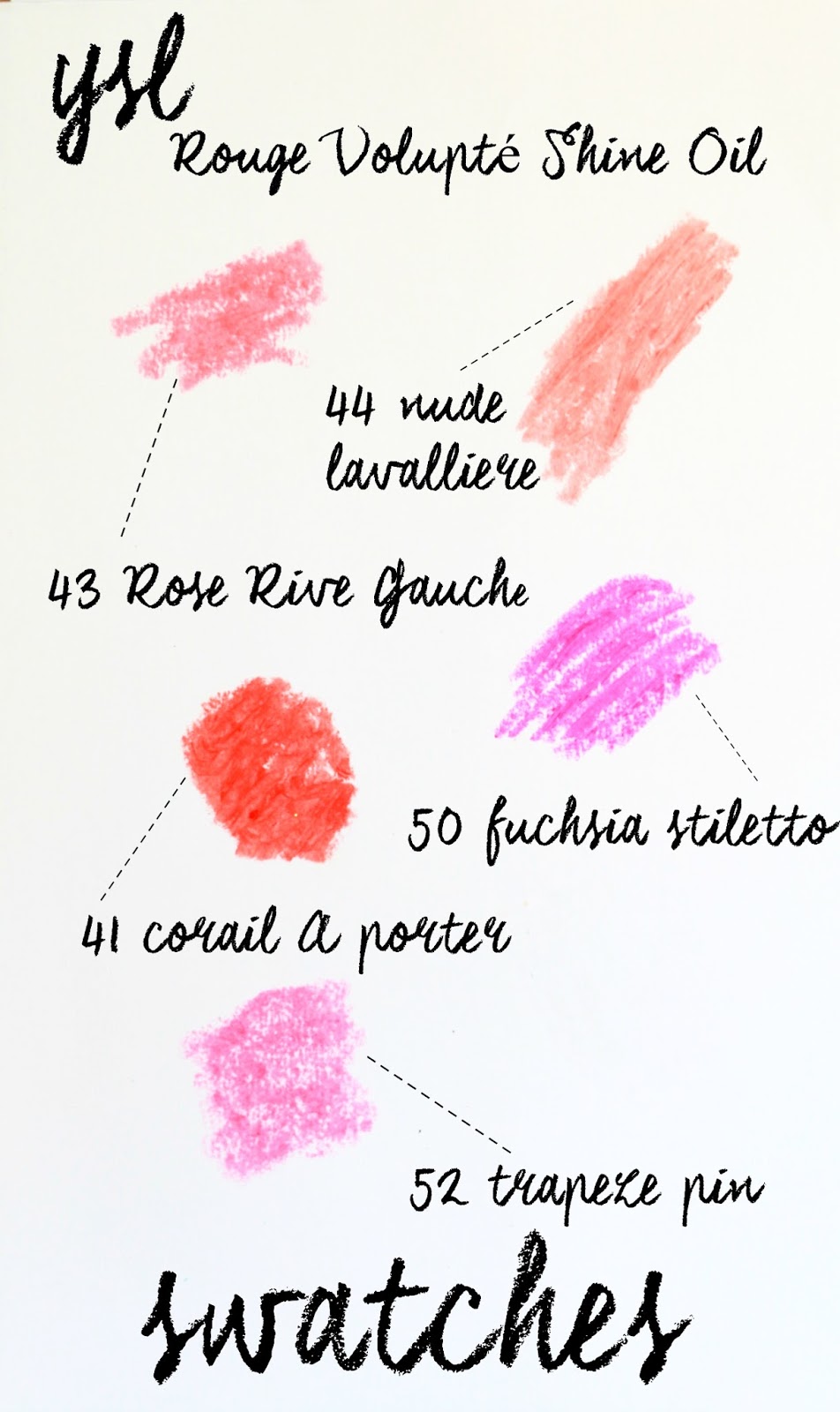 YSL Rouge Volupté Shine Oil Lipsticks - Corrie Bromfield