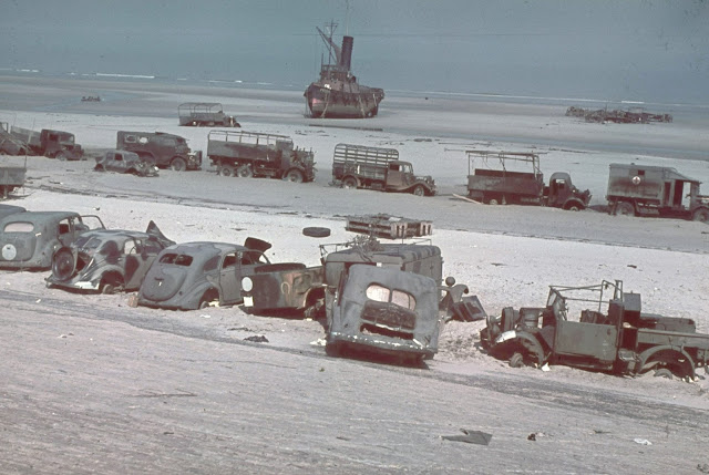 Rarely Seen Color Photographs of the Aftermath of the Battle of Dunkirk ...