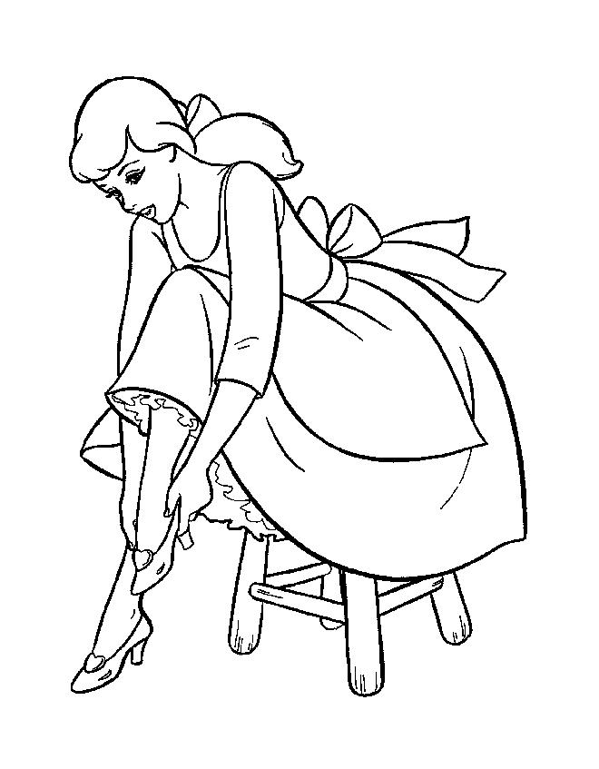 Desenhos da Cinderela para colorir, pintar, imprimir-ESPAÇO EDUCAR