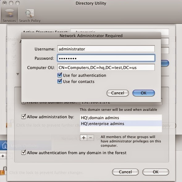MIS543: MAC 加入網域