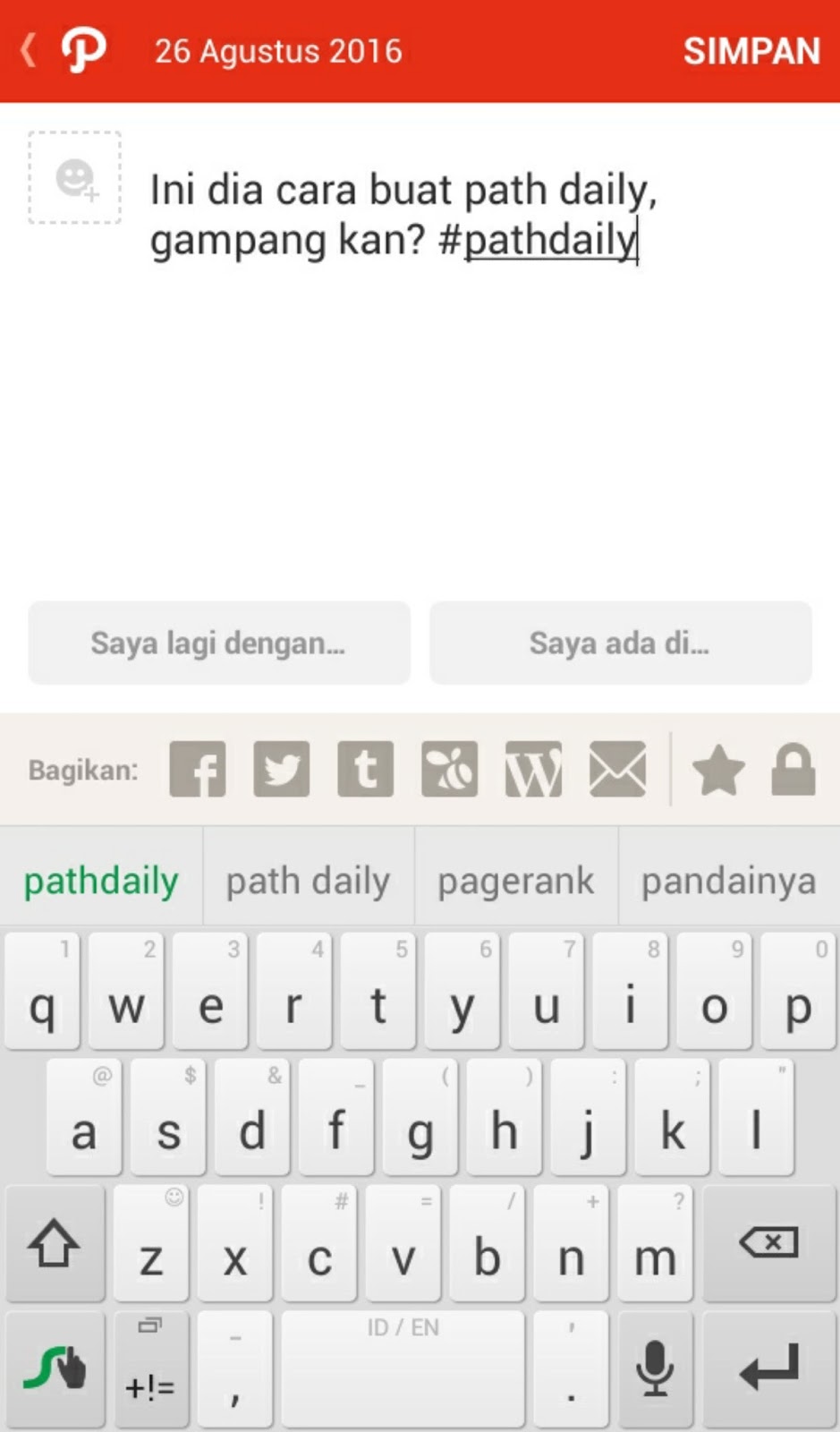 Cara Gampang Membuat #PathDaily di Path