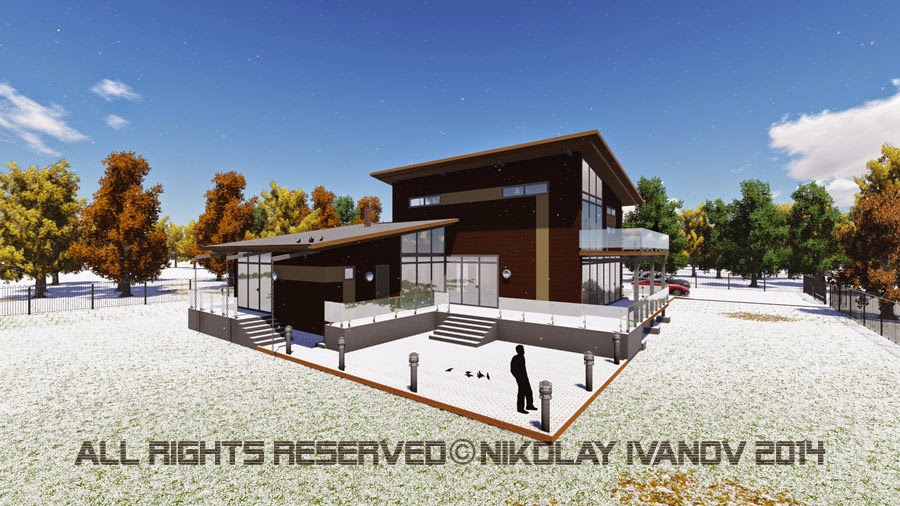 Telescopic Modular Building: Telescopic Modular Building-House in the snow