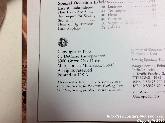 Sew Couture...: BLC Day 26: Singer Library - Still the Absolute Best!