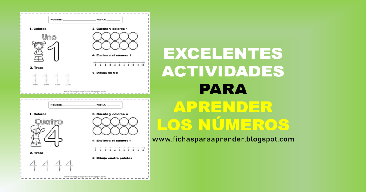 Actividades para aprender los números del 1 al 9