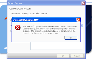 RTC Error The Microsoft Dynamics NAV Server cannot connect the Change ...