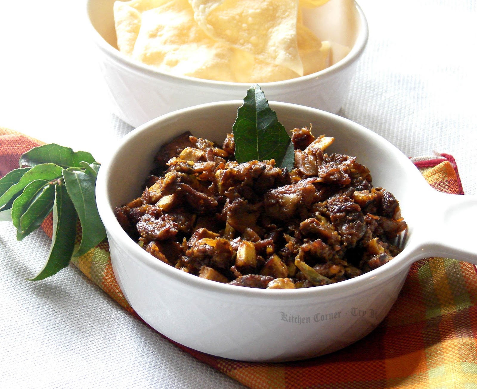 Kakka Erachi Ularthiyathu/Stir-fry