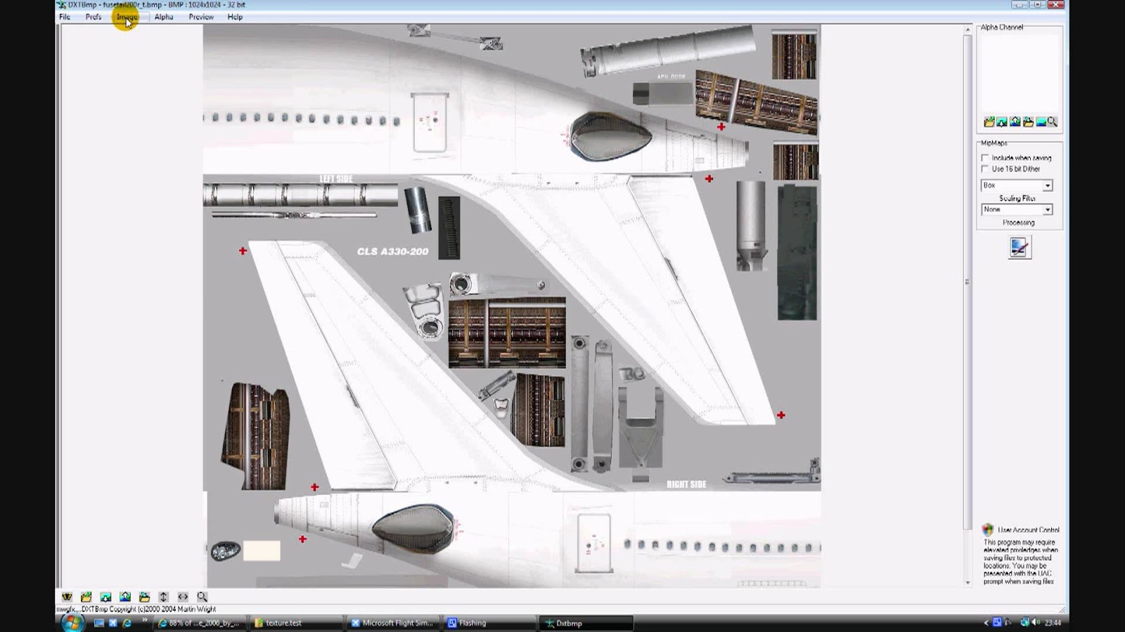 cara memasang texture airplane pada Flight Simulator X