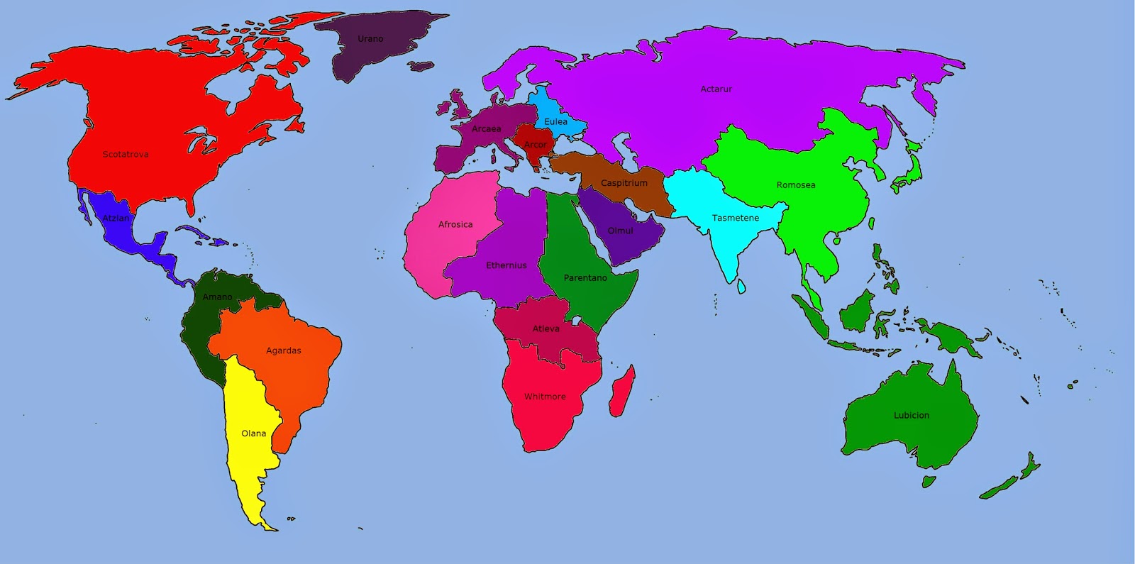 Post-Apocalyptic maps of the world: 20 New nations after a third world war