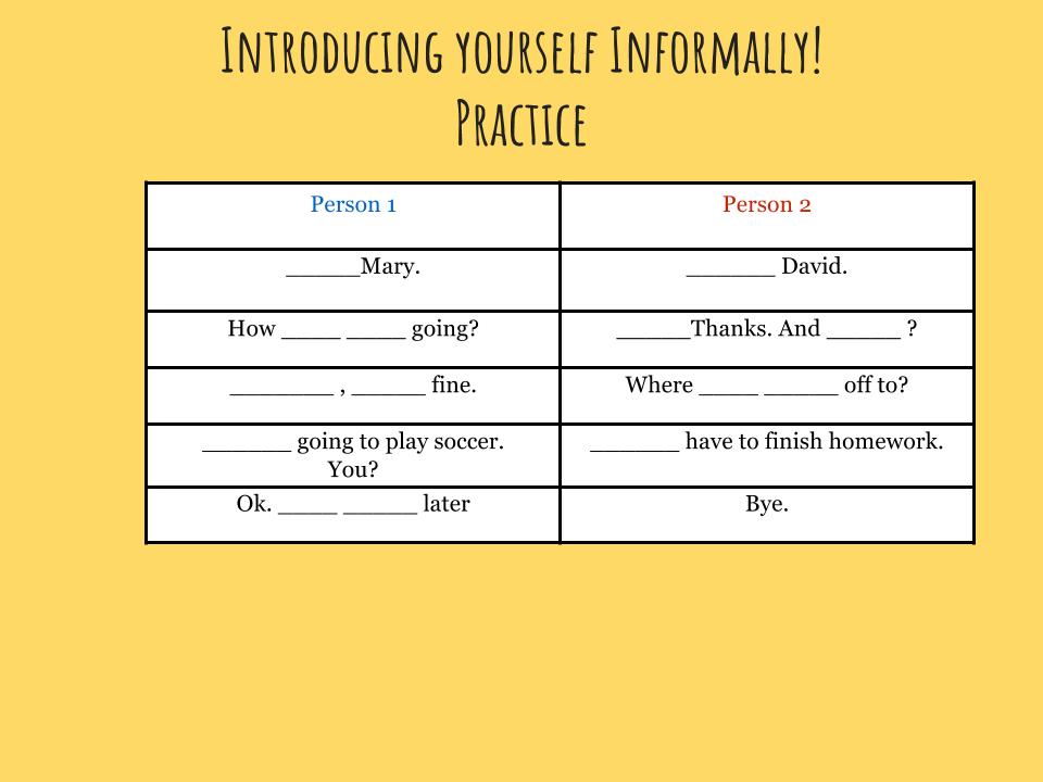 Learn IT! English: Formal Conversation Verses Informal Conversation