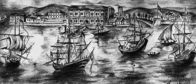 Pencil Drawings by Ramesh Raghavan: "Old Port"