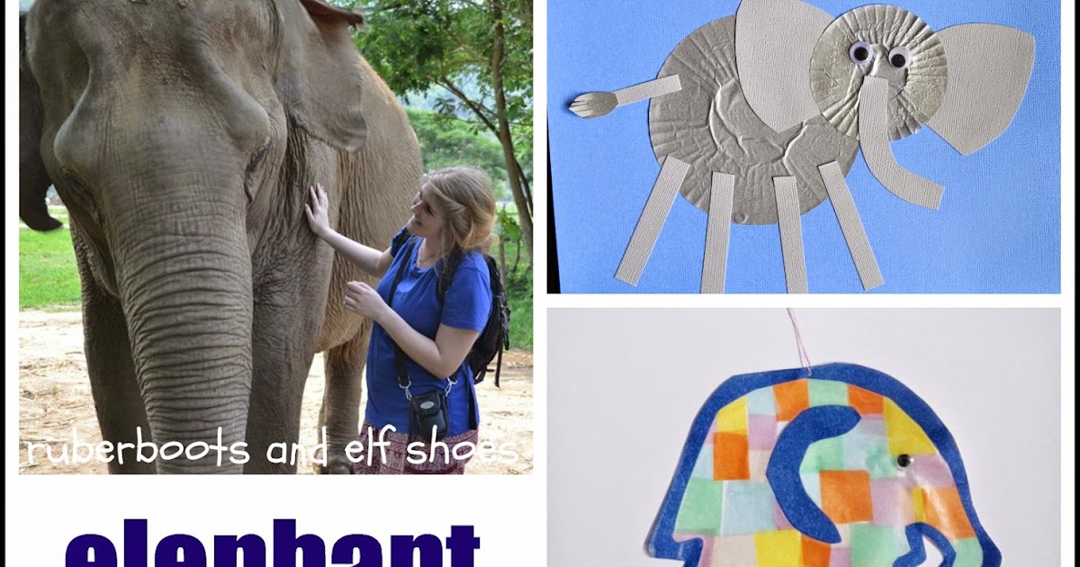 elephant activities for children - rubber boots and elf shoes