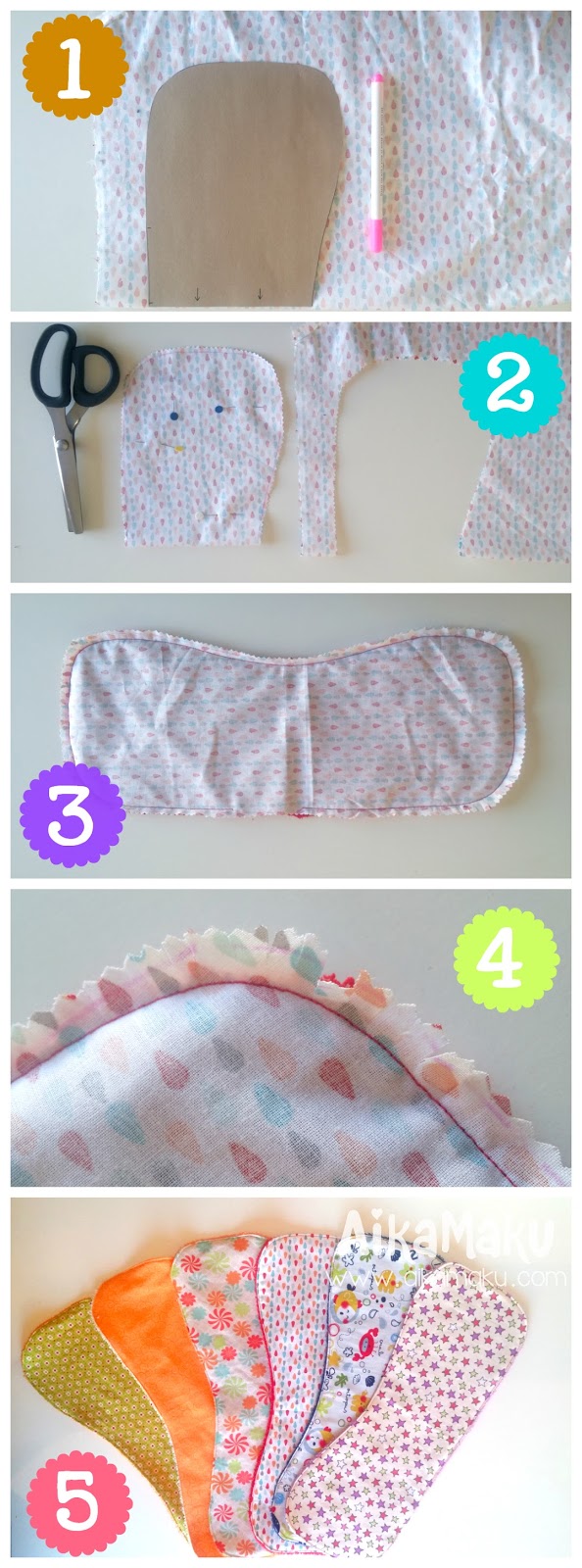 AikaMaku - Patchwork y mucho más: Tutorial i patró gratuït per a fer tovalloles pel rotet / Burp ...