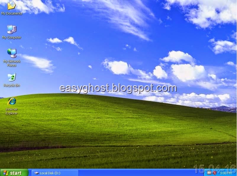 Ghost Setup Windows XP SP3 32 bit | Easy Template