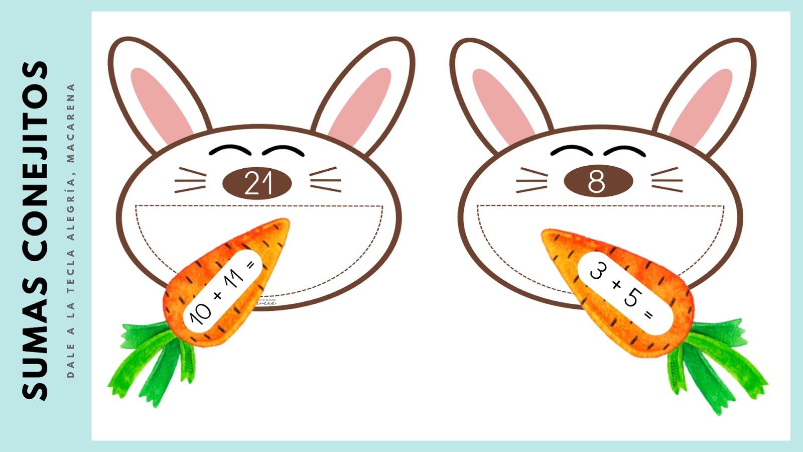 Dale a la tecla alegría, Macarena: SUMAS CONEJITOS