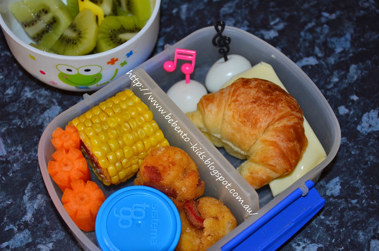 Bebento - Kids: Fried Sandwich Bread with Sausage Bento