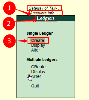 create journal entries in tally
