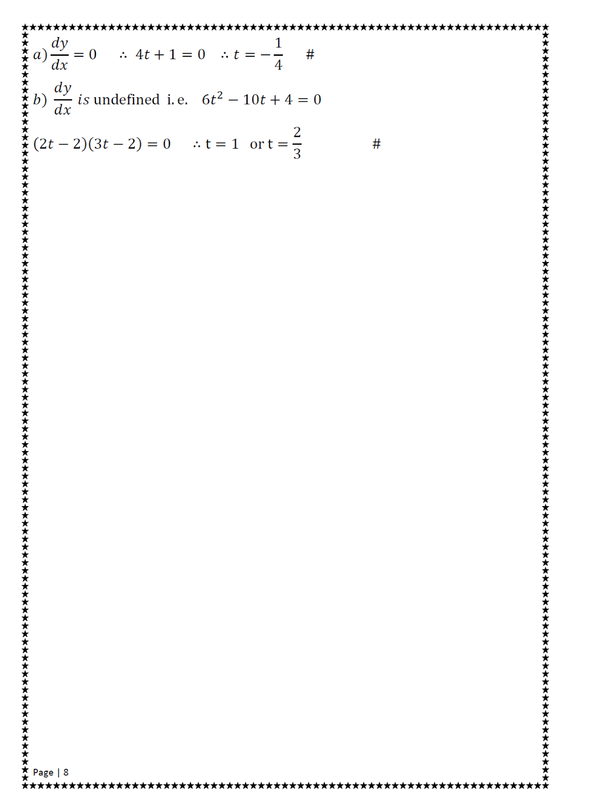 general maths: Implicit and Parametric Differentiation
