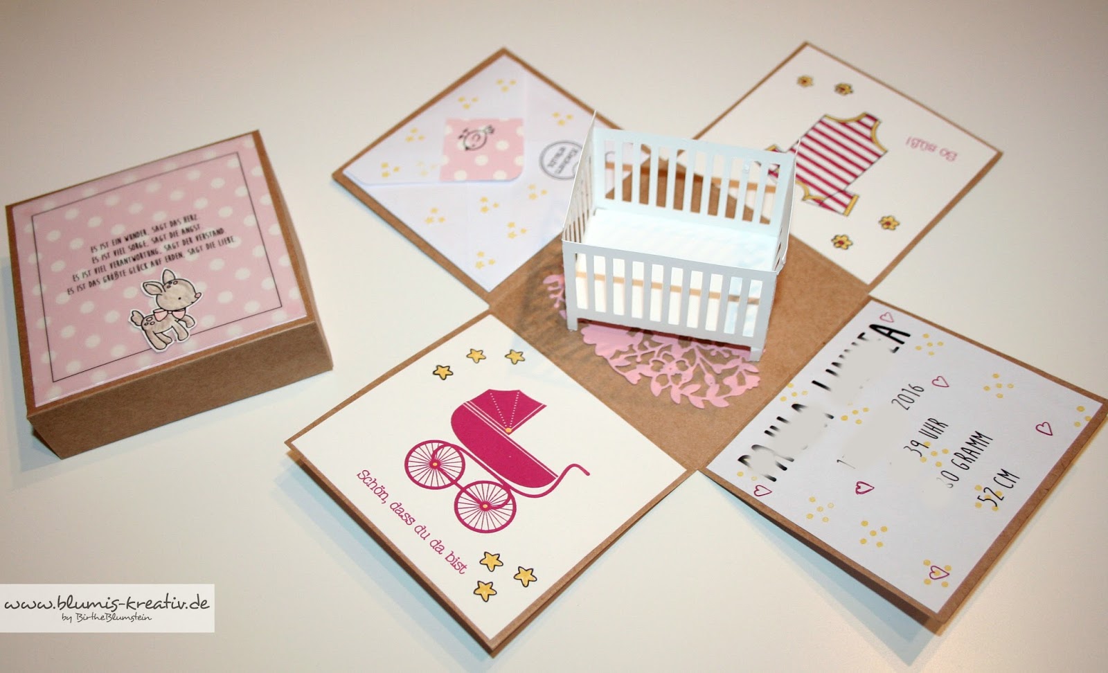 Explosionsbox zur Geburt