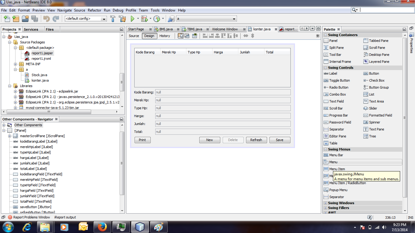 Mylife Aplikasi Sederhana Java Netbean Menggunakan Database Sql