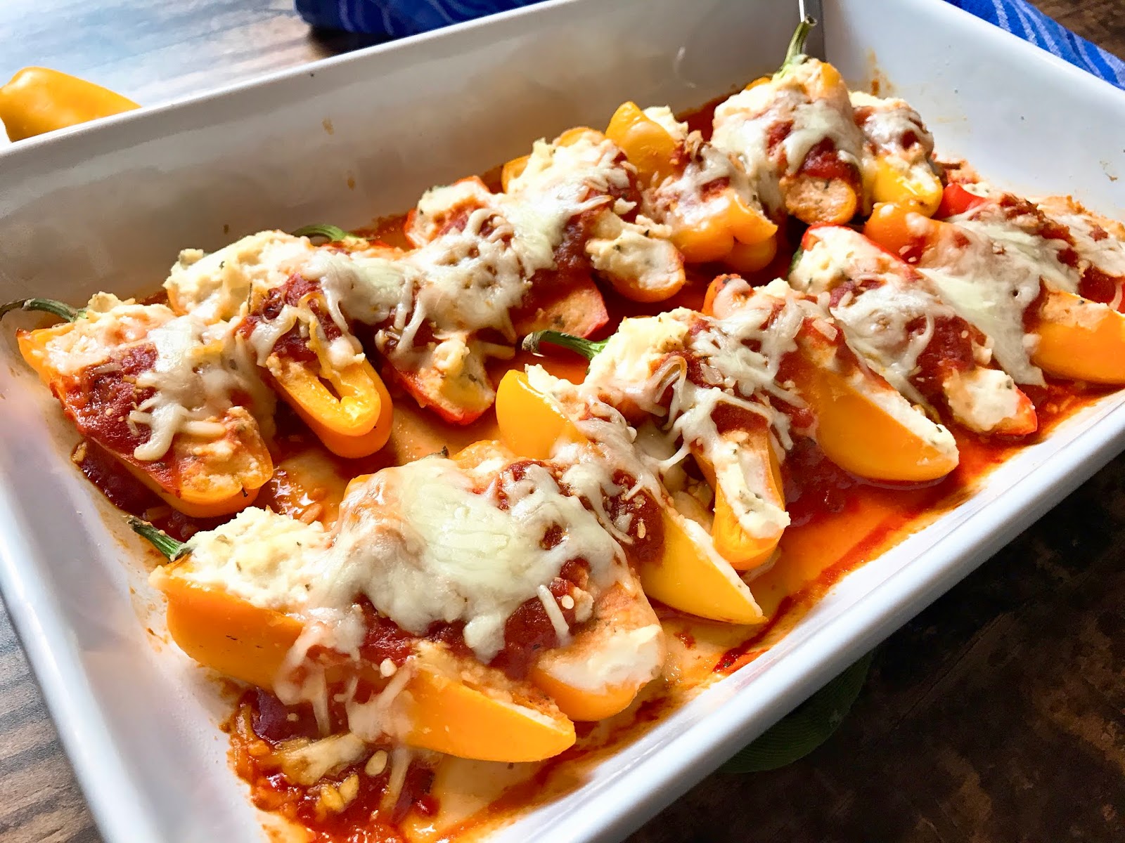 Stuffed Mini Pepper "Shells"