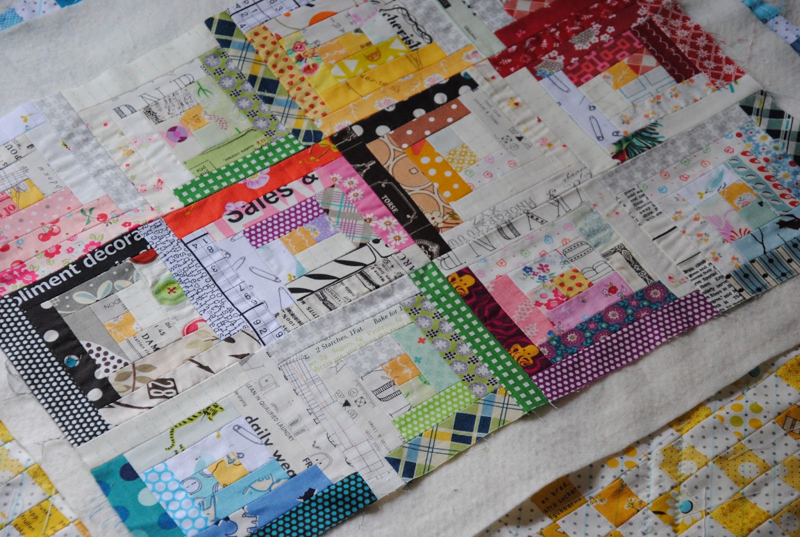 1/4" mark: Daily. patchwork. stitch