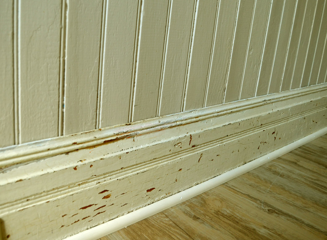 Old School Recessed Wood Baseboards