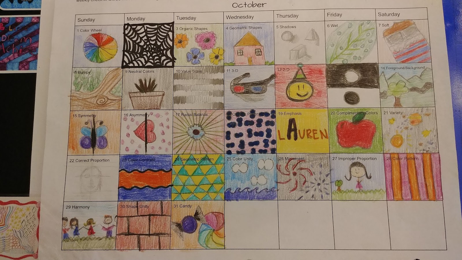 MsStrasserArt @ Oakdale Middle School: Doodle Calendars