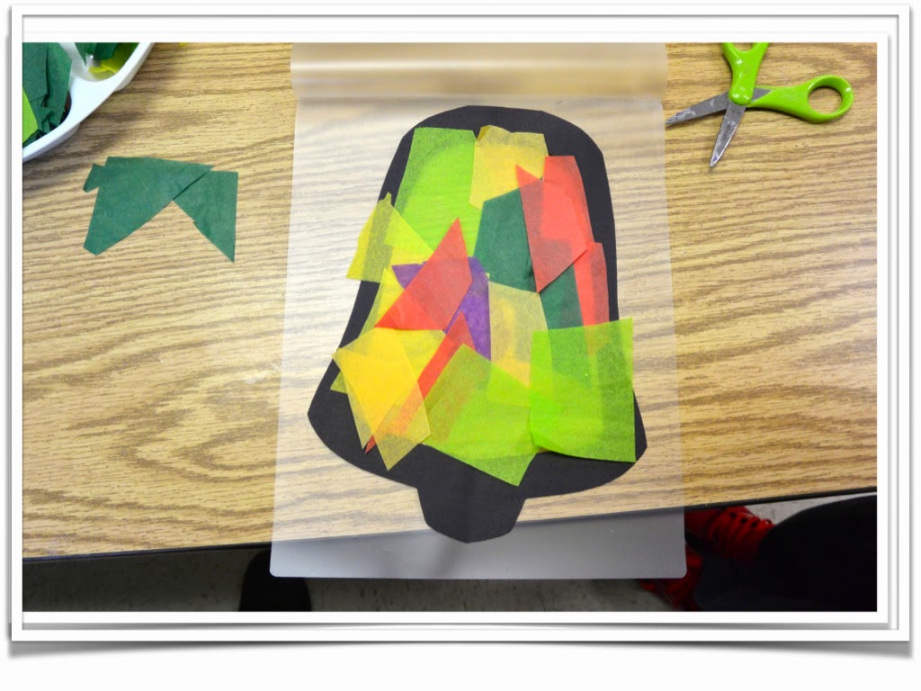Blog Hoppin': EASY Stained Glass Christmas Ornament Craft using a Laminator