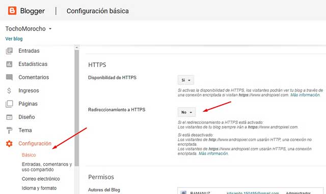 Problema para activar HTTPS en Blogger