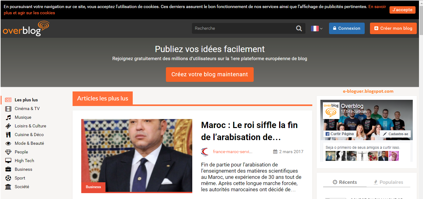 Comment créer un blog de over-blog | blogger | École Bloguer