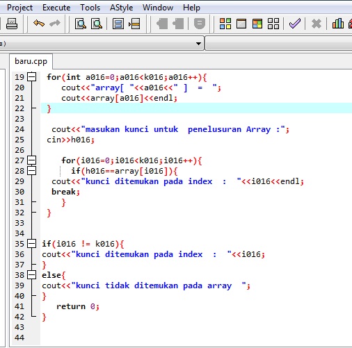 tugas program searching c++