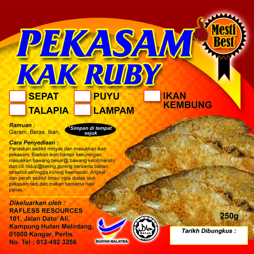 Pekasam Kak Ruby: Pekasam Ikan Tilapia
