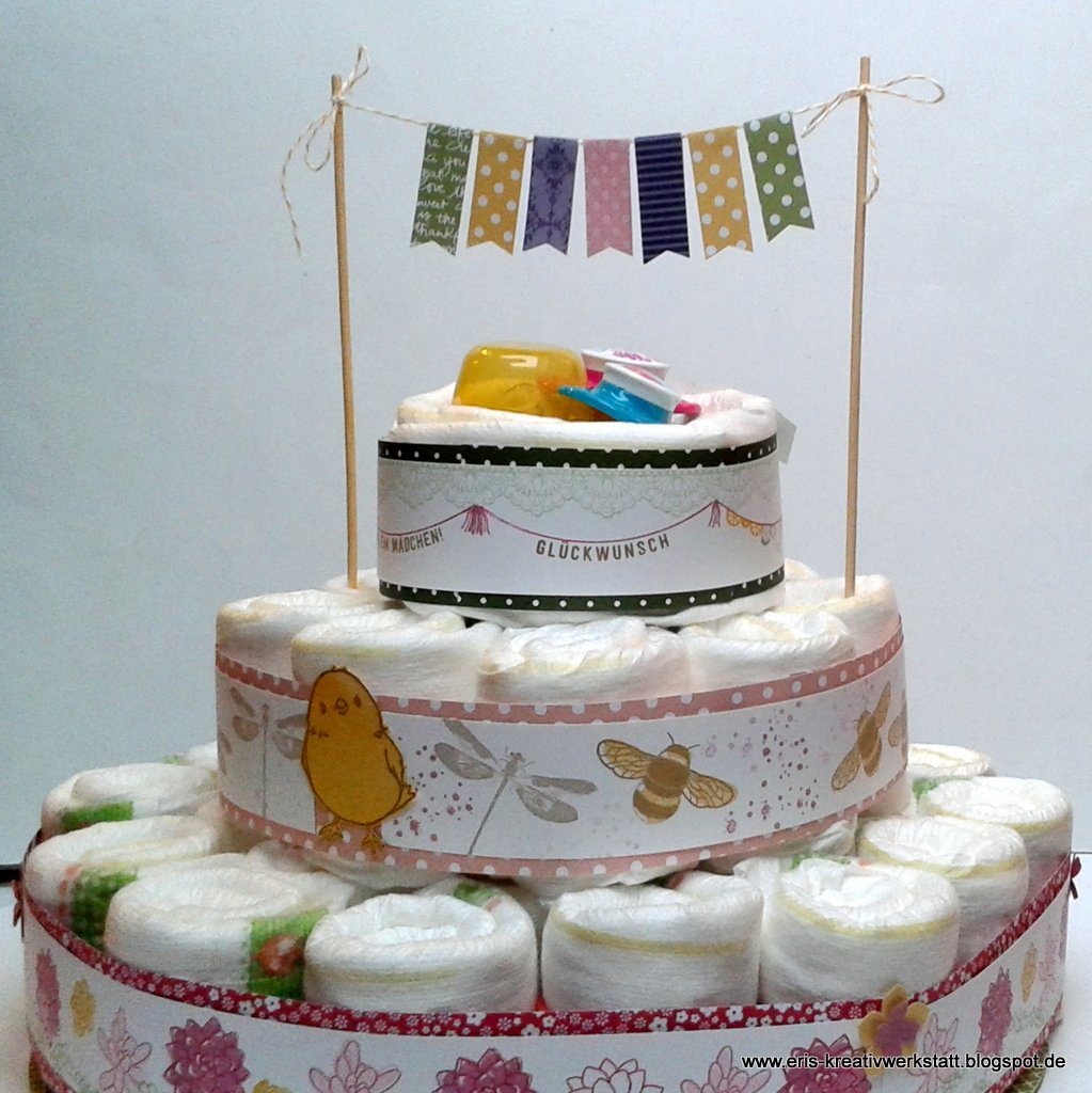 Eri's Kreativwerkstatt: Windeltorte für ein Mädchen mit "Sukkulente ...