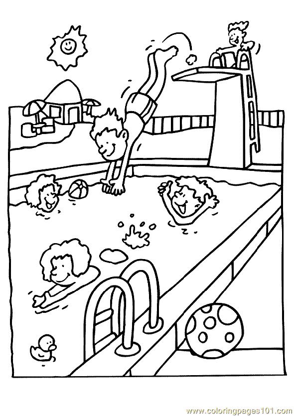 Summer sports coloring pages