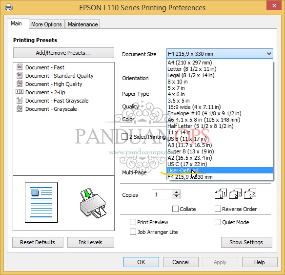 PANDUAN OPS: CARA MUDAH PRINT F4 PADA EXCEL
