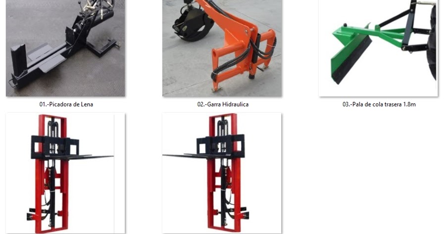 Implementos para tractor Chile
