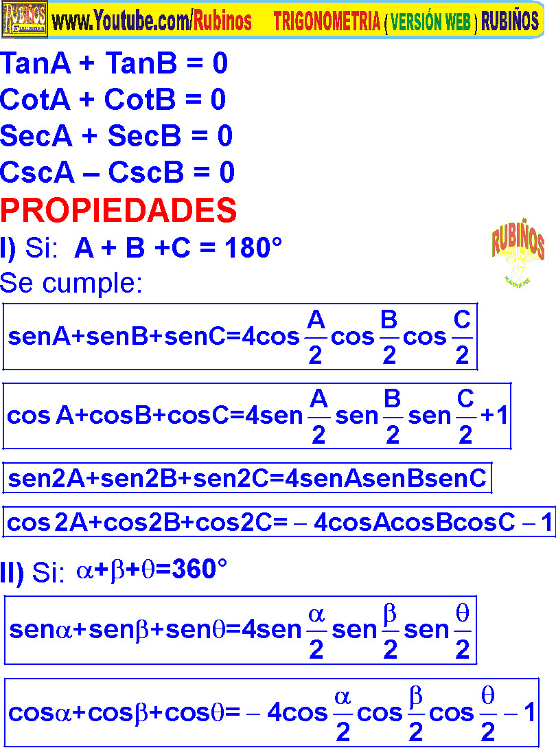Transformaciones trigonométricas preguntas resueltas