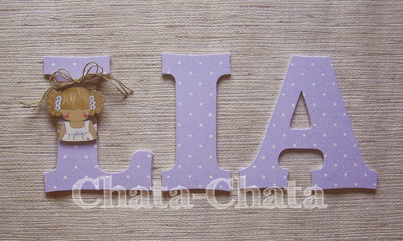 Chata-chata. Decoración infantil: LETRAS Y COMPLEMENTOS PARA LIA