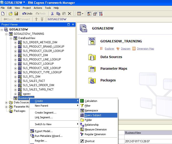 Cognos Blog: How to create a Framework Manager Model and Publish package