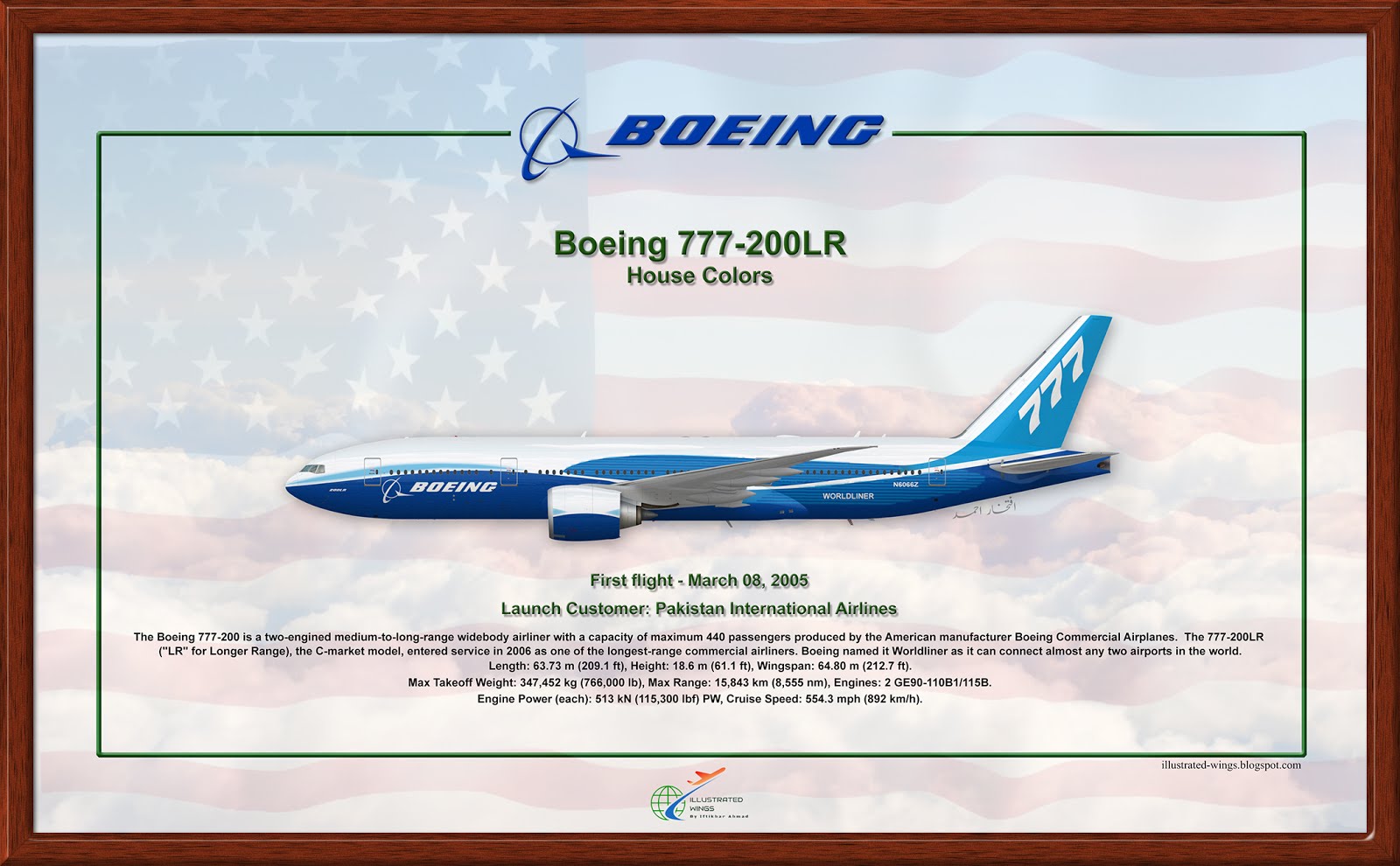 Illustrated Wings: House Color Series - Boeing 777-200LR