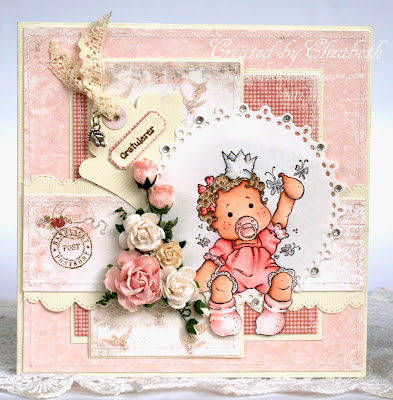 Cardville- Cards by Elizabeth: Sketch, babycard with bling!