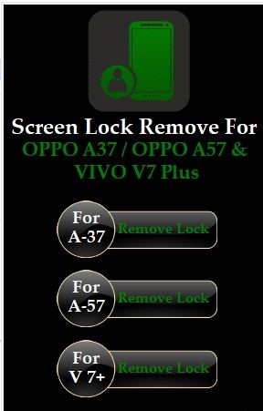 User Lock Remove Tool For OPPO A37 / OPPO A57 / Vivo V7 Plus