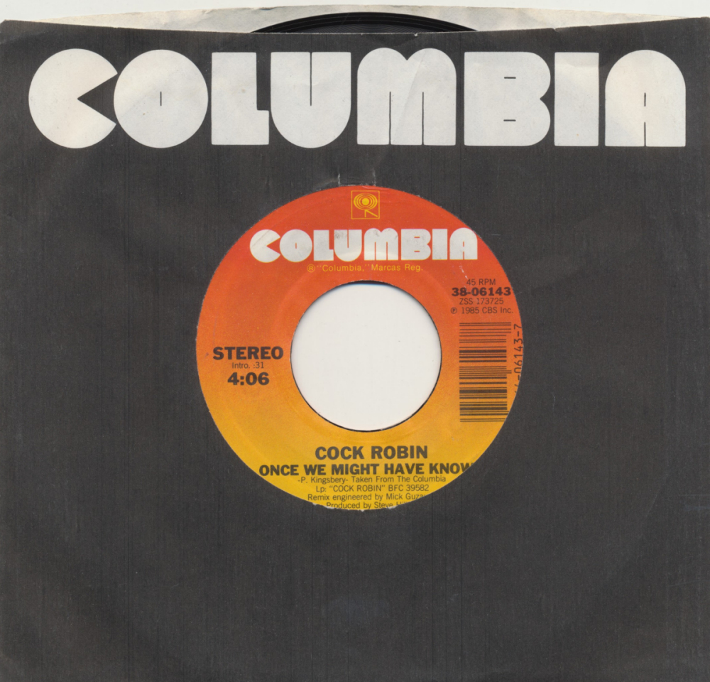 Music on vinyl: Once we might have known - Cock Robin