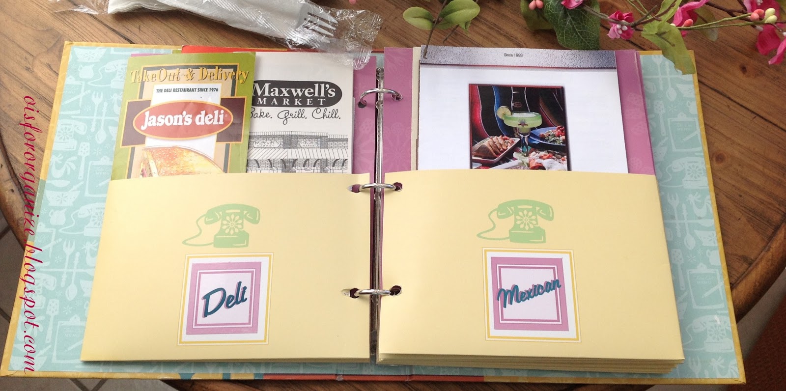 O is for Organize.: Take Out Menus
